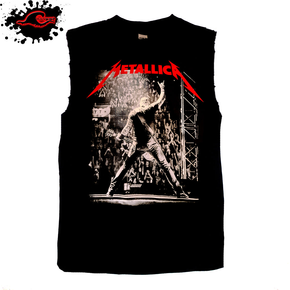 Metallica Hetfield Live Frayed Cut Modified Singlet