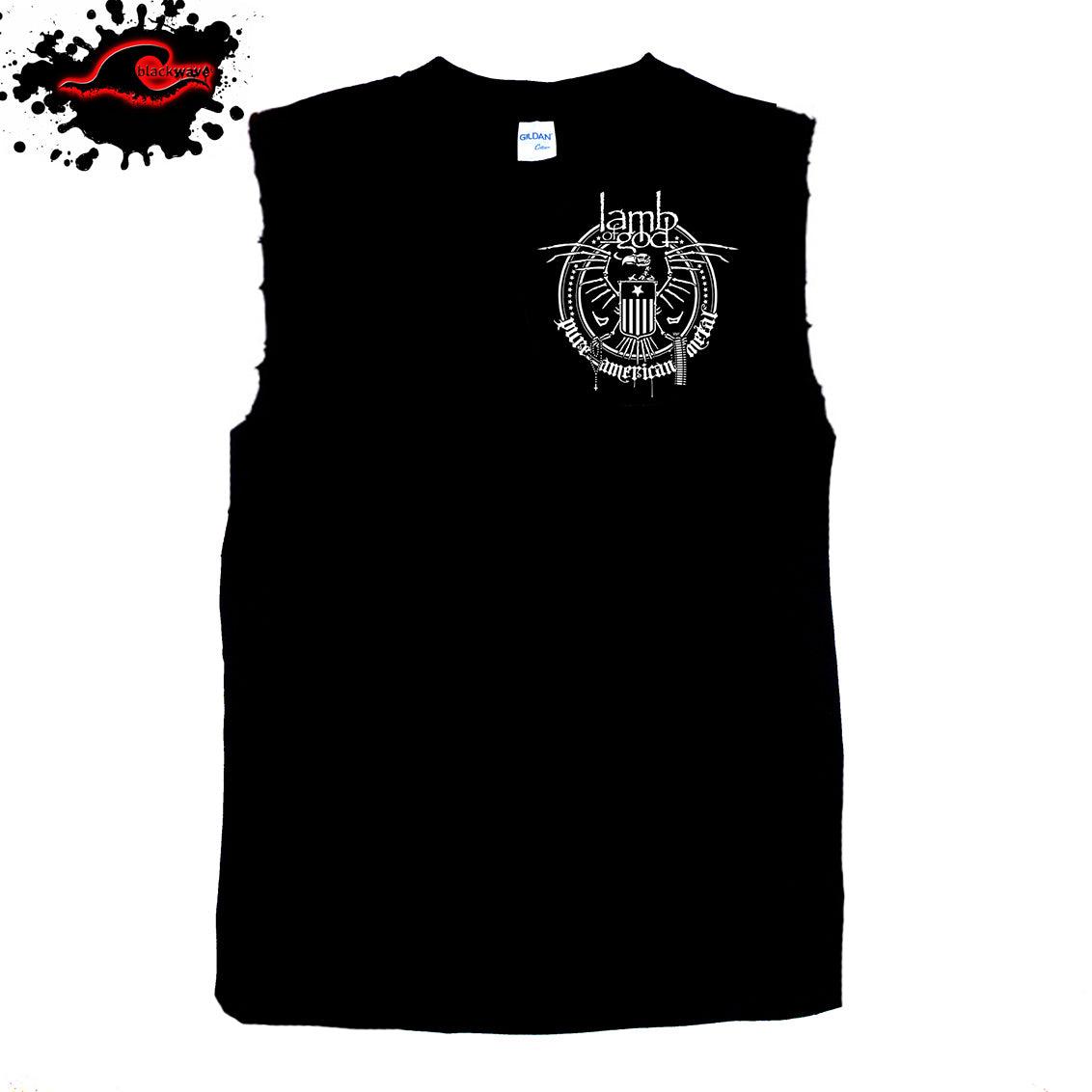 Lamb Of God Restocked Chest Crest Frayed Cut Modified Singlet