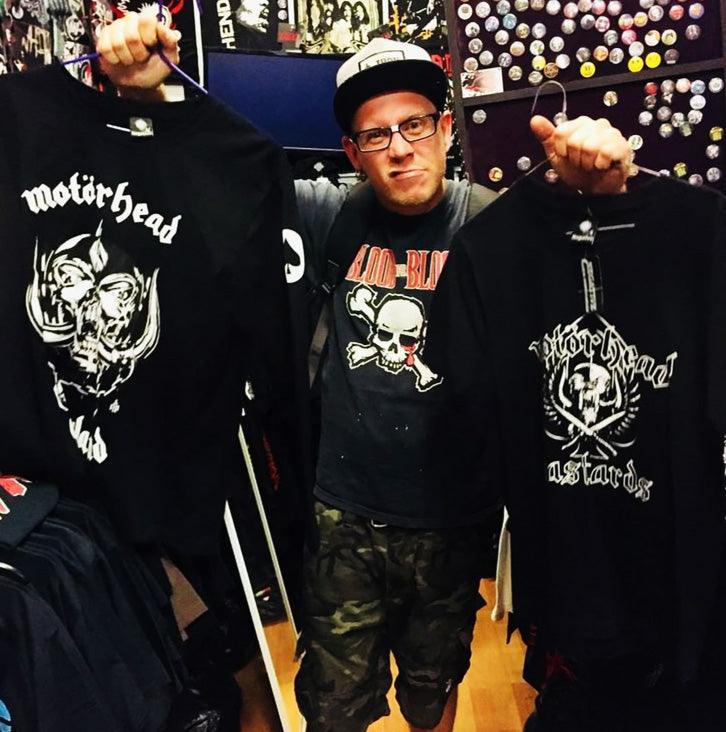 Picking Up Some Motorhead Shirts