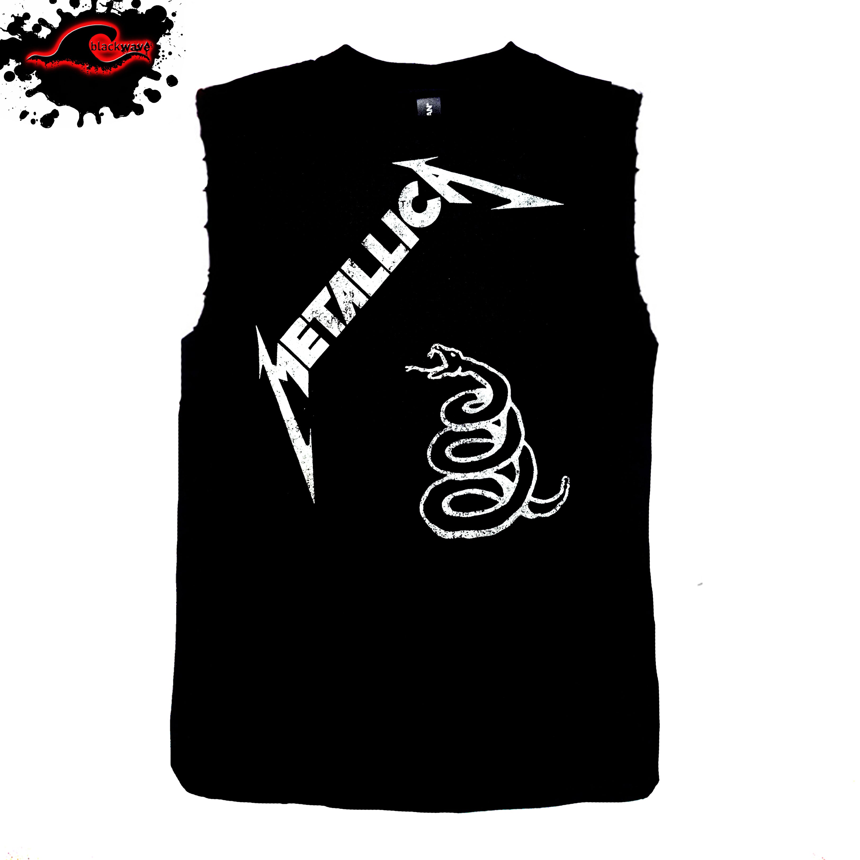 Metallica - Black Album - Frayed-Cut Modified Singlet