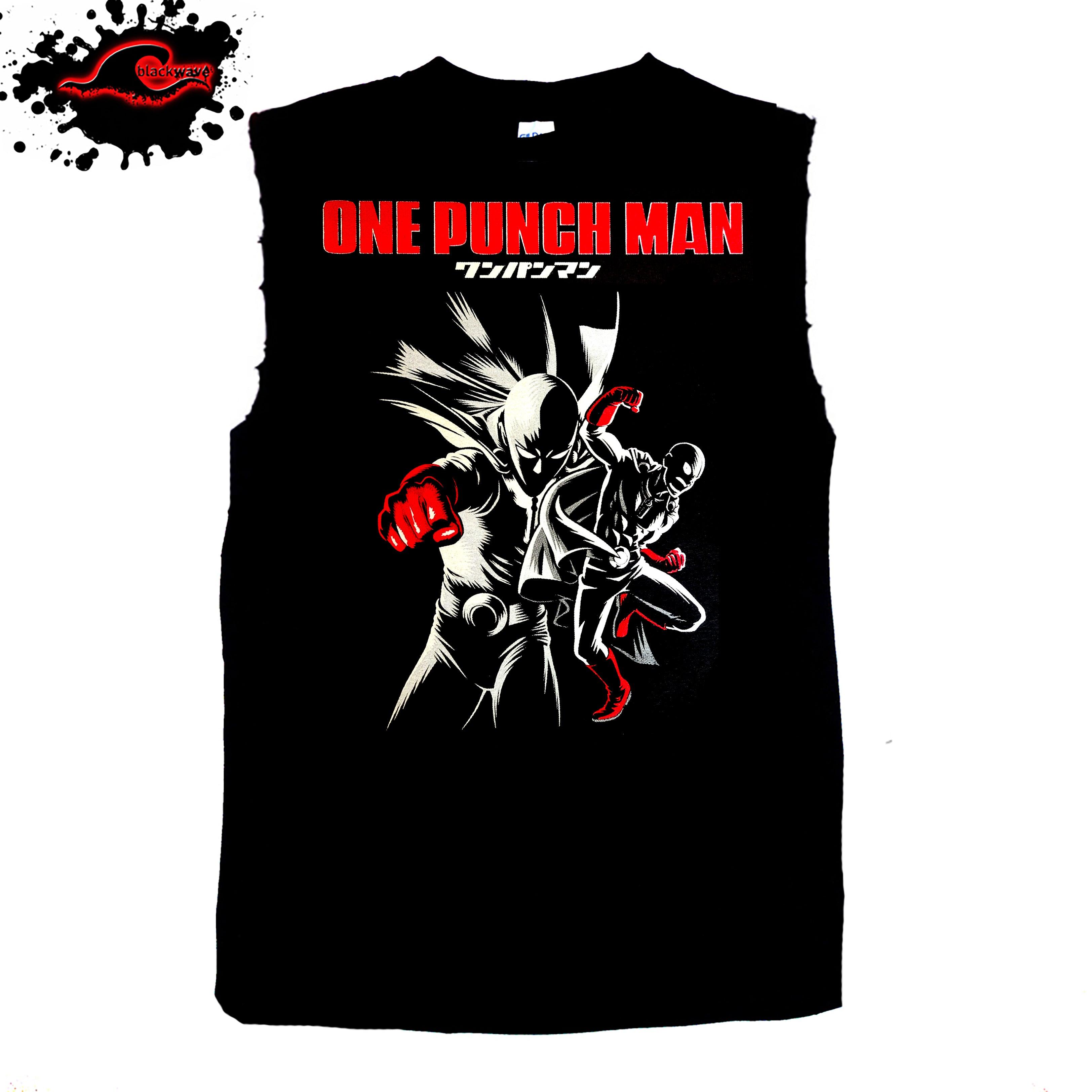 One Punch Man - Shadows - Anime - Frayed-Cut Modified Singlet
