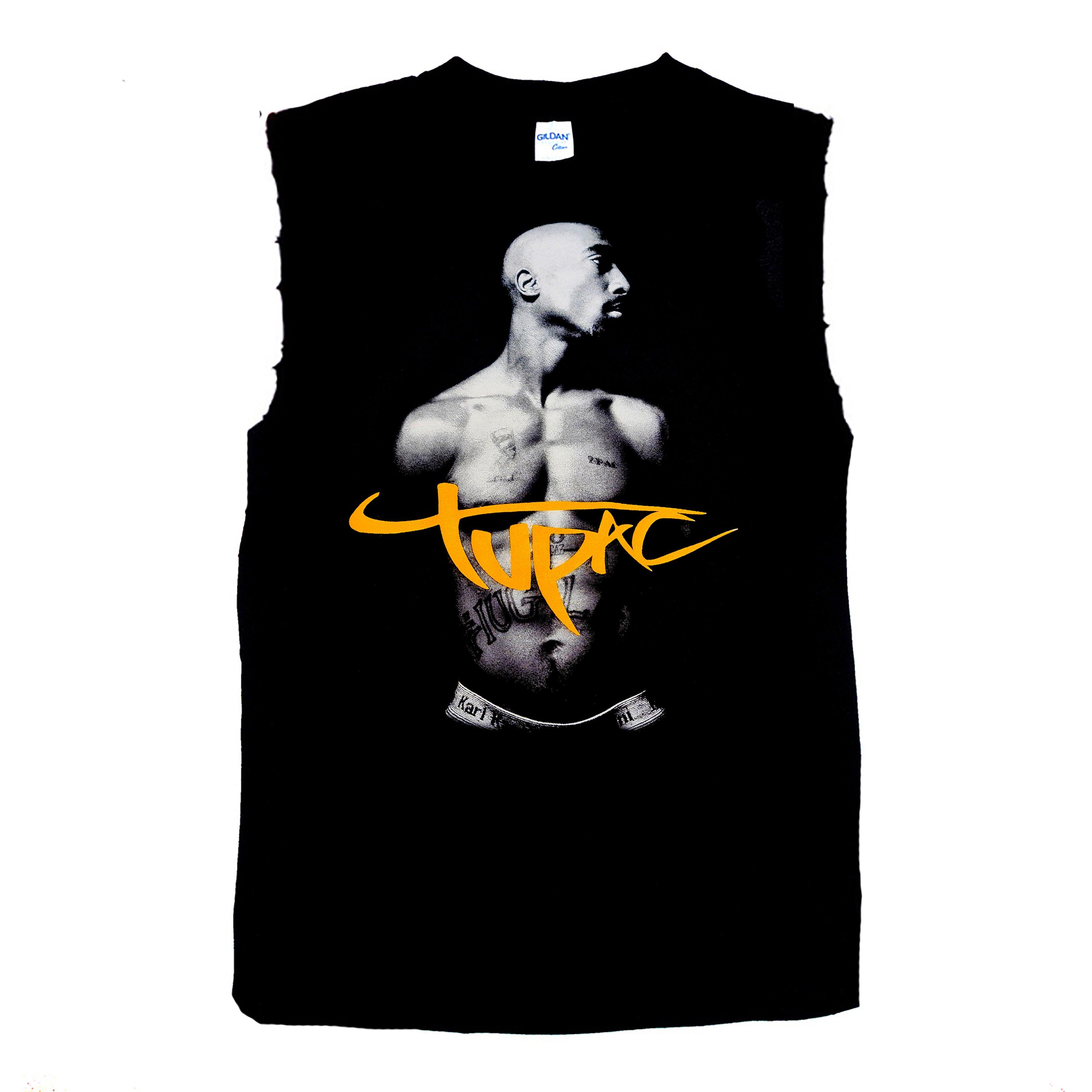 Tupac 2pac Shadow Hip Hop Frayed Cut Modified Singlet